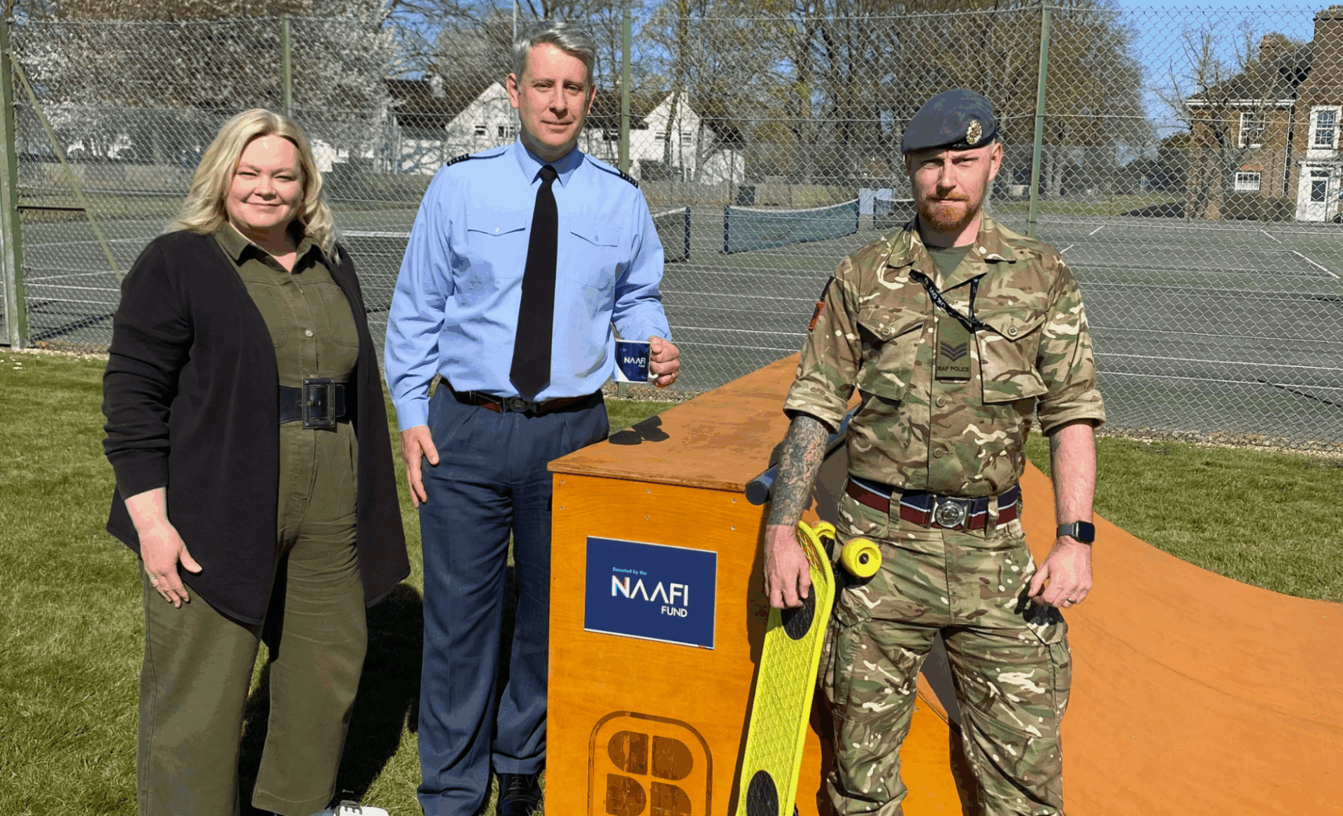 NAAFI Fund awards £1,950 to RAF Henlow for a new skateboard ramp